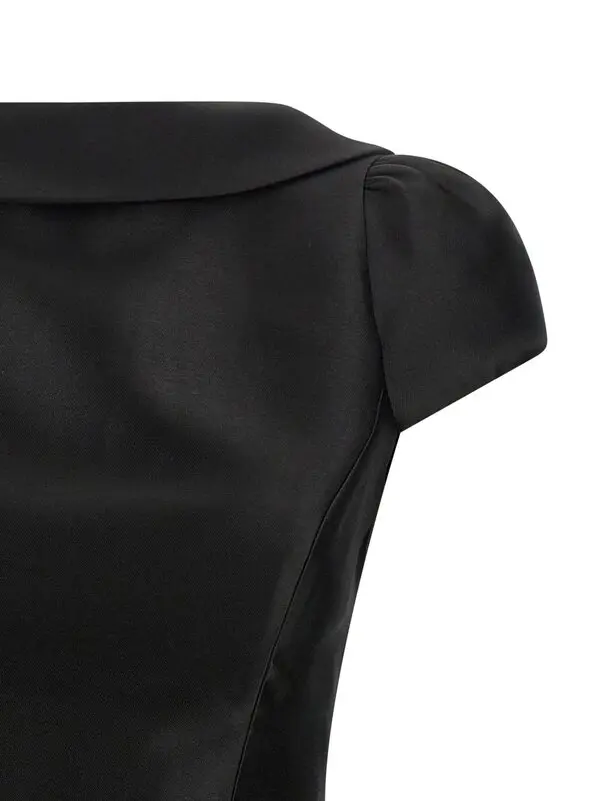 SELF-PORTRAIT Taffeta Collared Mini Dress