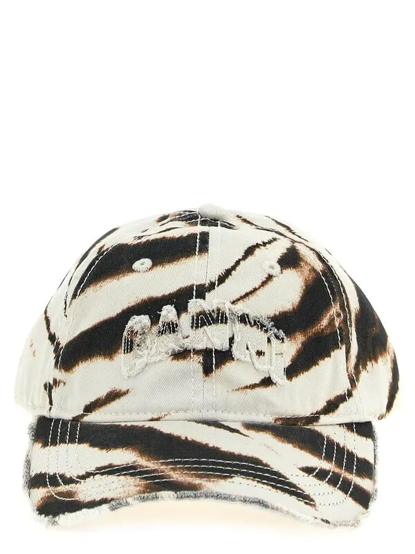 GANNI Animal Print Baseball Cap - Multicolor