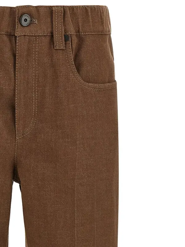 Brunello Cucinelli Contemporary Pull-on Wide Leg Jeans