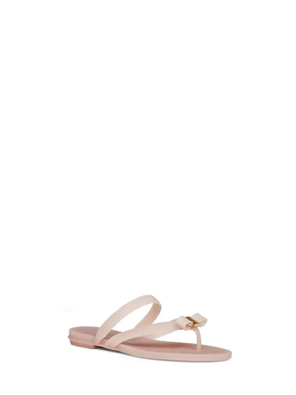 FERRAGAMO Pink Rubber Vara Bow Thong Sandals
