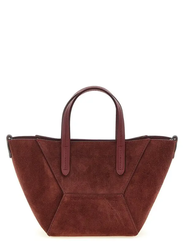 Brunello Cucinelli Bc Duo Mini Suede Handbag - Multicolor