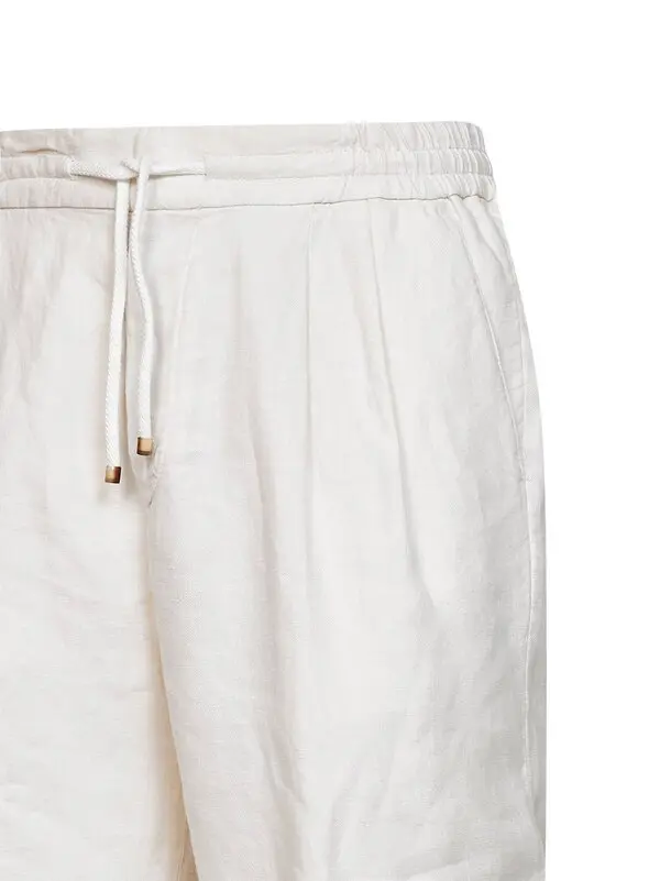Brunello Cucinelli Linen Gabardine Bermuda Shorts - Multicolor