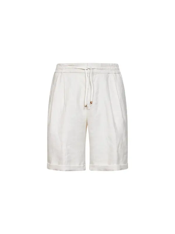 Brunello Cucinelli Linen Gabardine Bermuda Shorts - Multicolor
