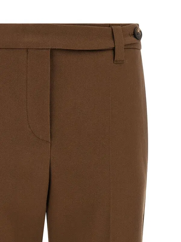 Brunello Cucinelli Monile Cotton Twill Crop Pants