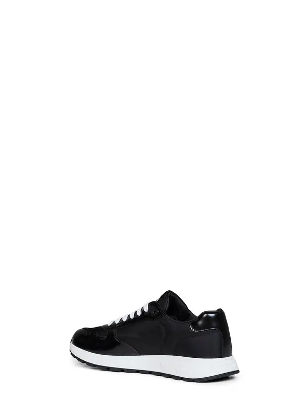 Prada Black Re-nylon And Brushed Leather Prax 01 Sneakers