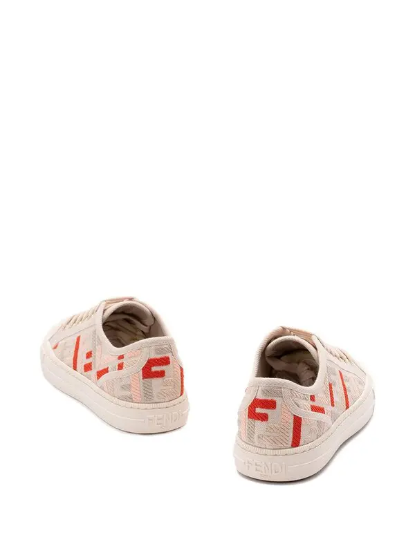 Fendi Domino Canvas Lace-up Sneakers