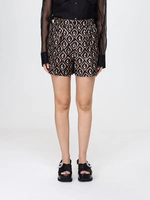 Max Mara Geometric Print Tailored Shorts - Black
