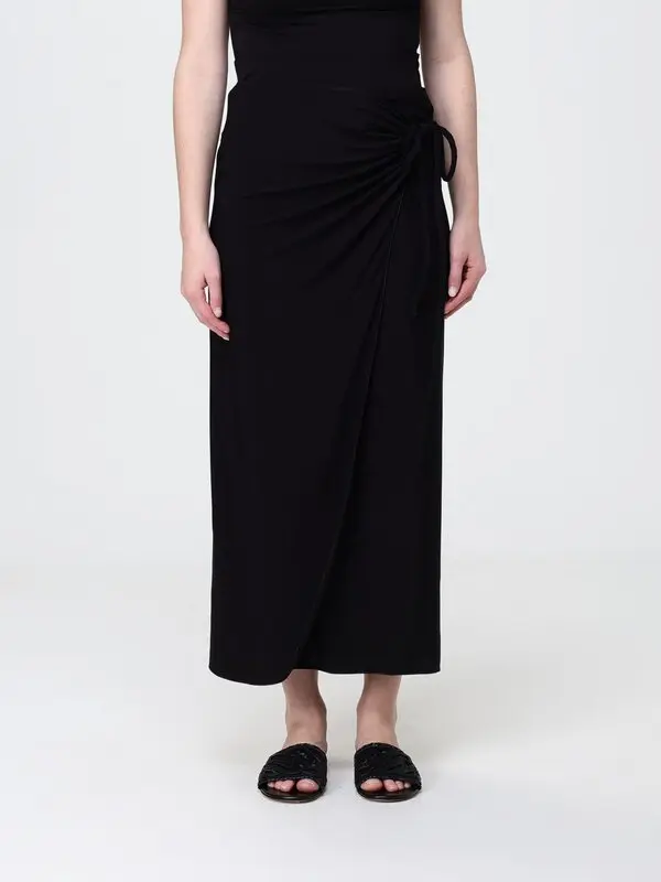 Max Mara Wrap Skirt With Tie Detail - Black