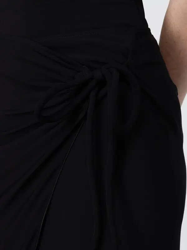 Max Mara Wrap Skirt With Tie Detail - Black