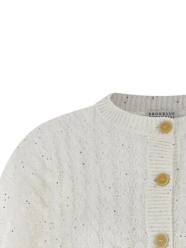 Brunello Cucinelli Dazzling Cable" Cardigan
