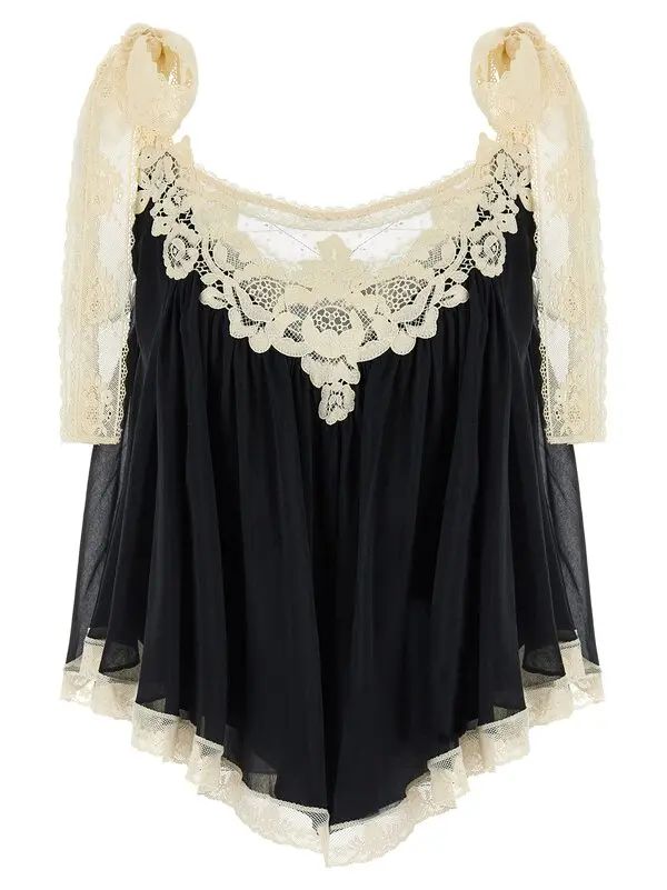 Zimmermann Roselight Top With Lace Detailing