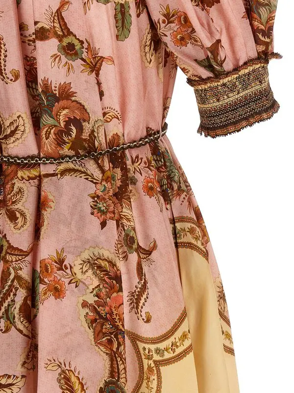 Zimmermann Aster Jacobean Patterned Silk High Neck Dress - Multicolor