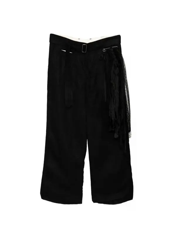 MIDORIKAWA Belted Raw-edge Trousers
