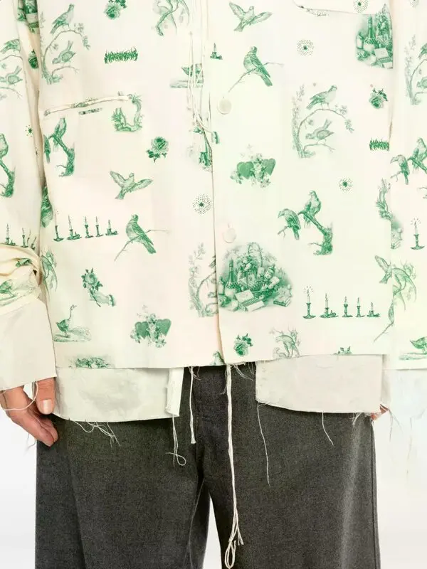 MIDORIKAWA Graphic-print Layered Shirt
