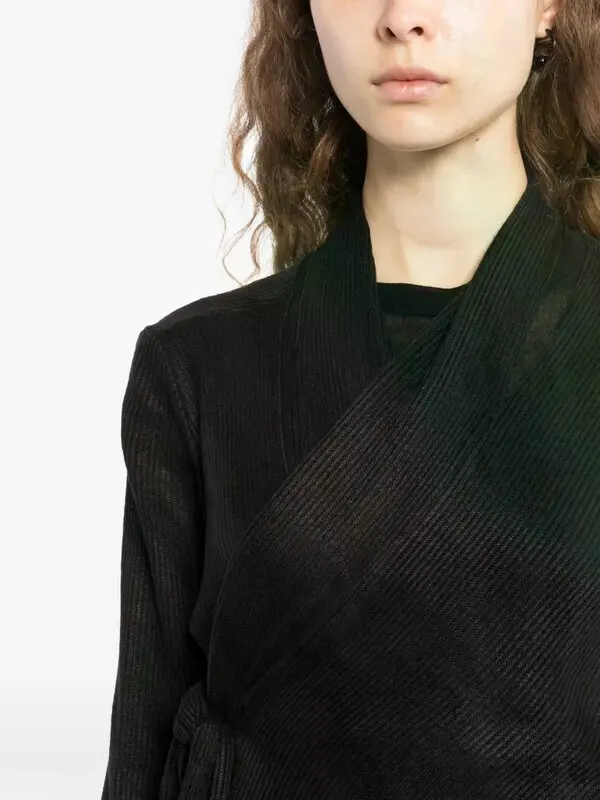 LIMI FEU Ribbed Asymmetric Cardigan