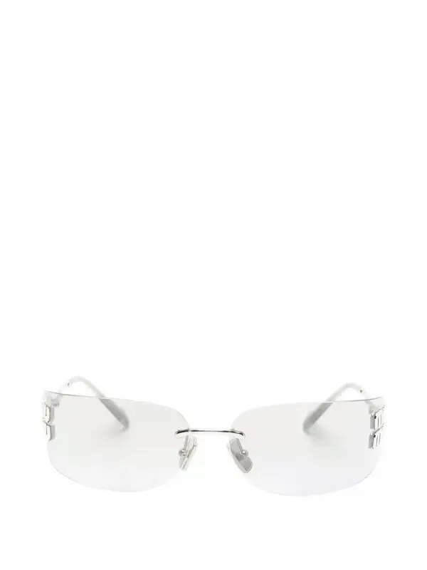 Miu Miu Aube Rimless Sunglasses - Silver
