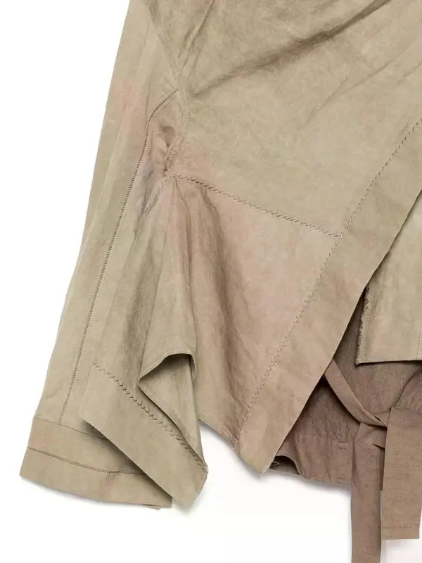 YEHUAFAN Draped Tie-fastening Jacket