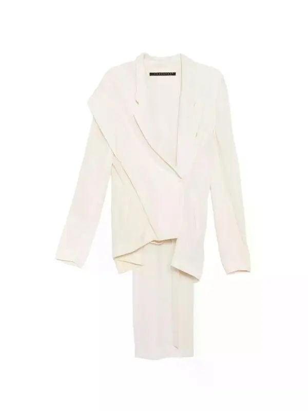 YEHUAFAN Asymmetric Frayed-edge Jacket