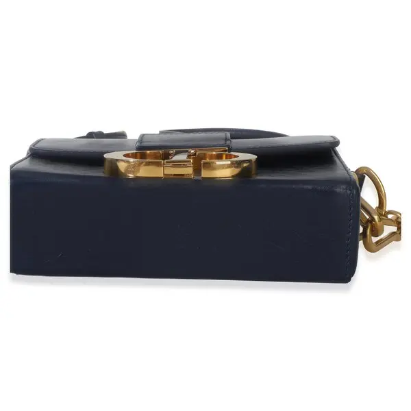 Dior Navy Calfskin 30 Montaigne Box Bag - Blue