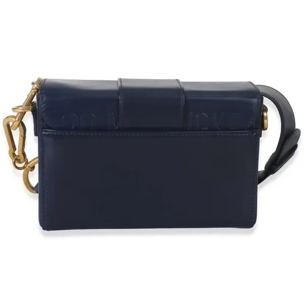 Dior Navy Calfskin 30 Montaigne Box Bag - Blue