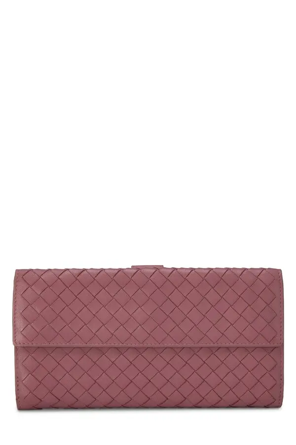 Bottega Veneta Intrecciato Long Wallet - Pink