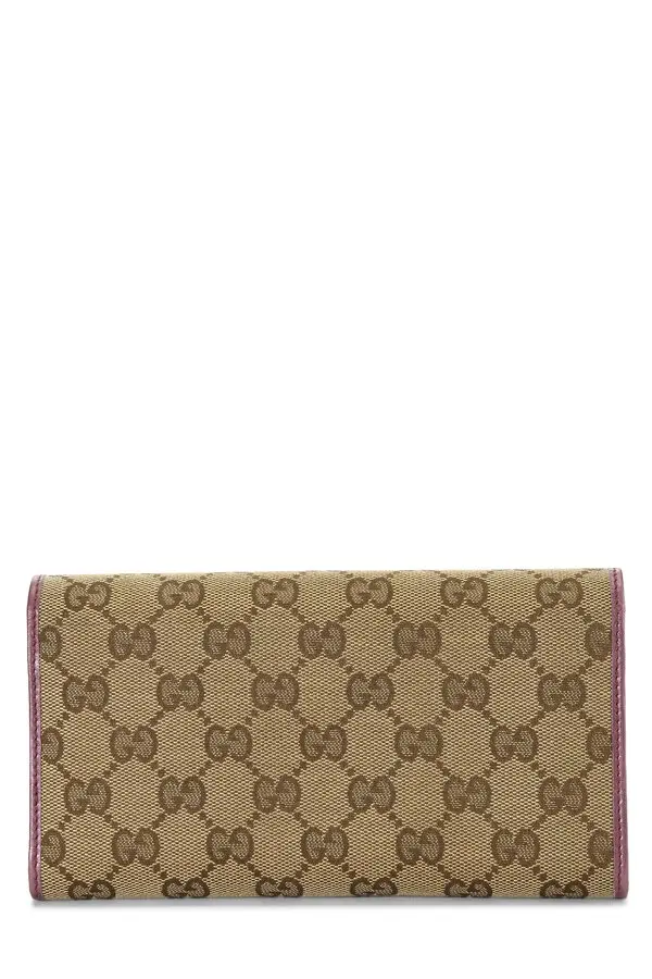 Gucci Original Gg Canvas Bow Continental Wallet
