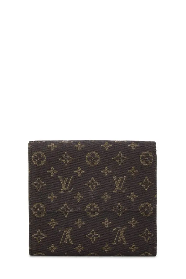 LOUIS VUITTON Mini Lin Canvas Elise Wallet