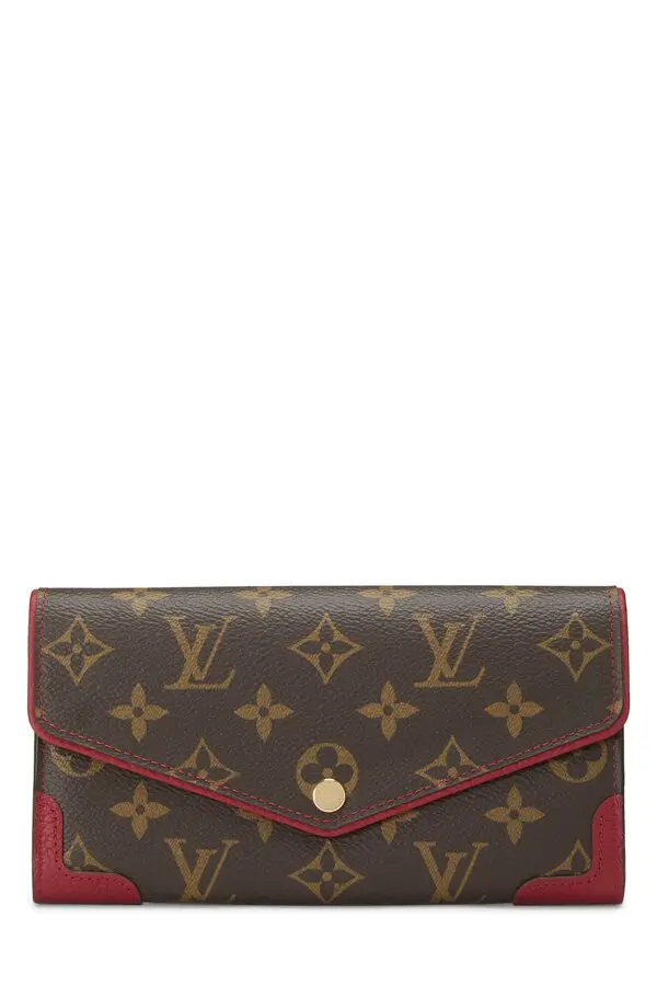 LOUIS VUITTON Monogram Canvas Sarah Retiro Wallet - Red