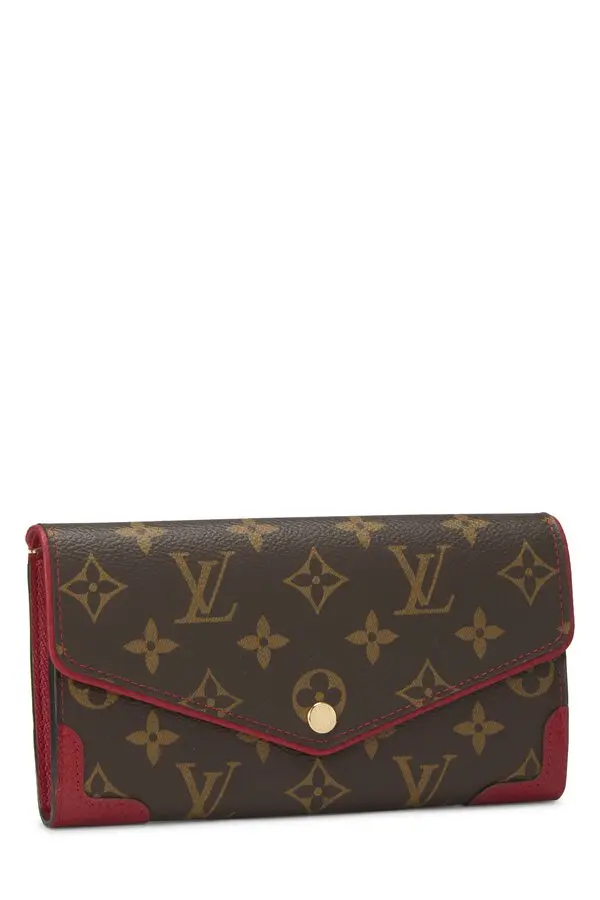 LOUIS VUITTON Monogram Canvas Sarah Retiro Wallet - Red