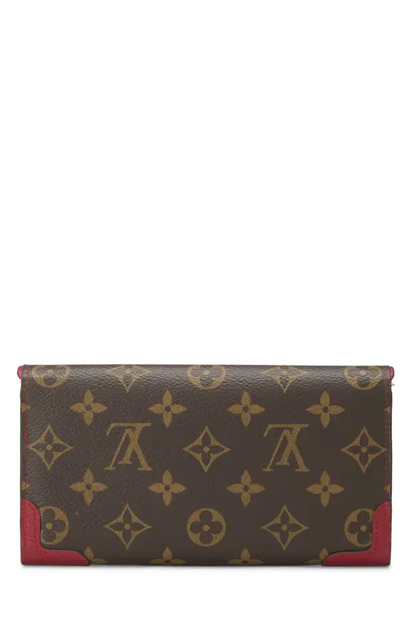 LOUIS VUITTON Monogram Canvas Sarah Retiro Wallet - Red