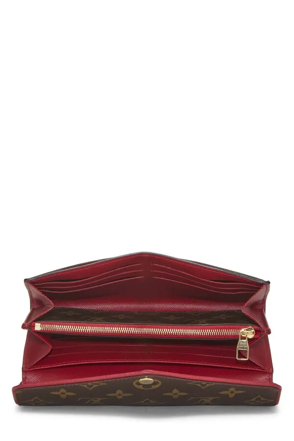 LOUIS VUITTON Monogram Canvas Sarah Retiro Wallet - Red