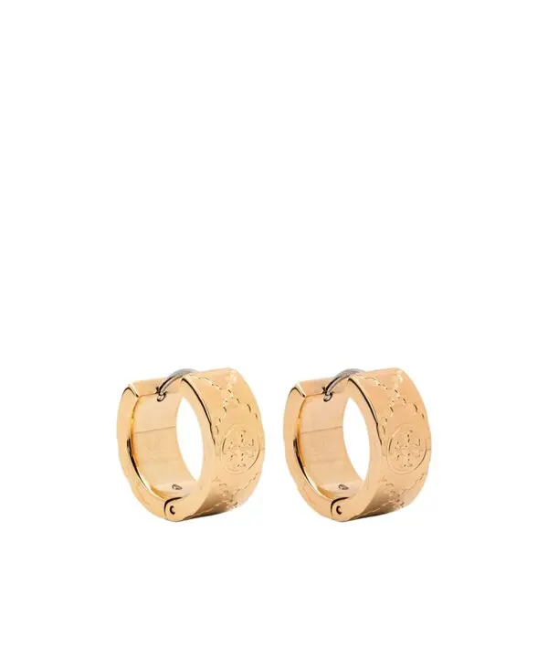 Tory Burch T Monogram Small Hoop Earrings - Golden