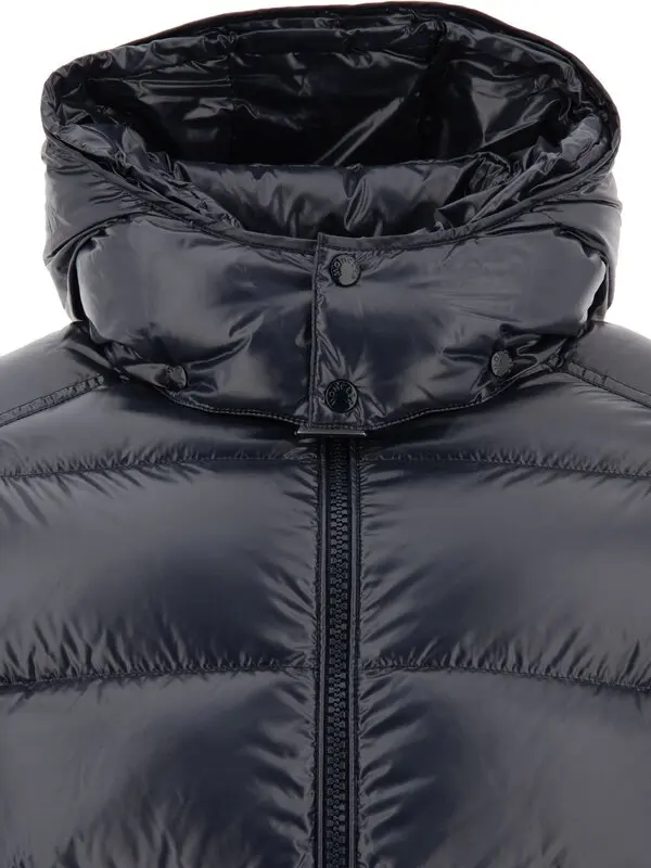 Moncler Maya Hooded Zip-up Padded Jacket - Midnight Blue