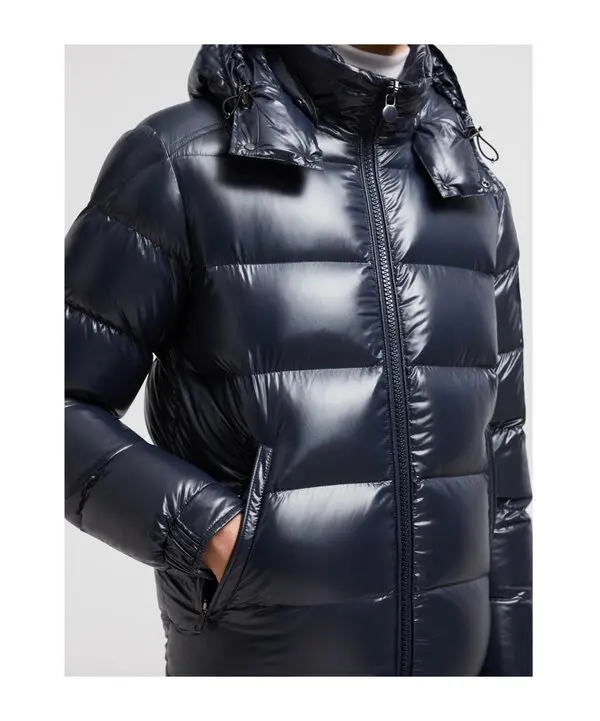 Moncler Maya Hooded Zip-up Padded Jacket - Midnight Blue