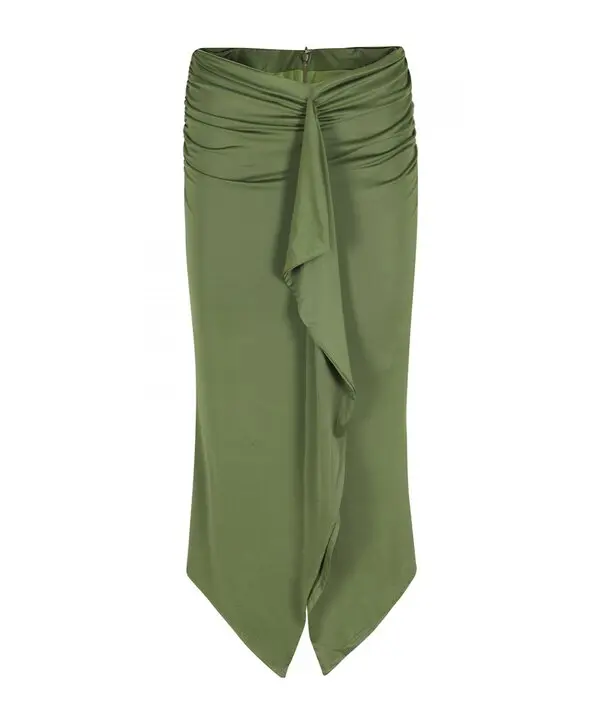 Essentiel Antwerp Janedoe Draped Jersey Skirt - Green