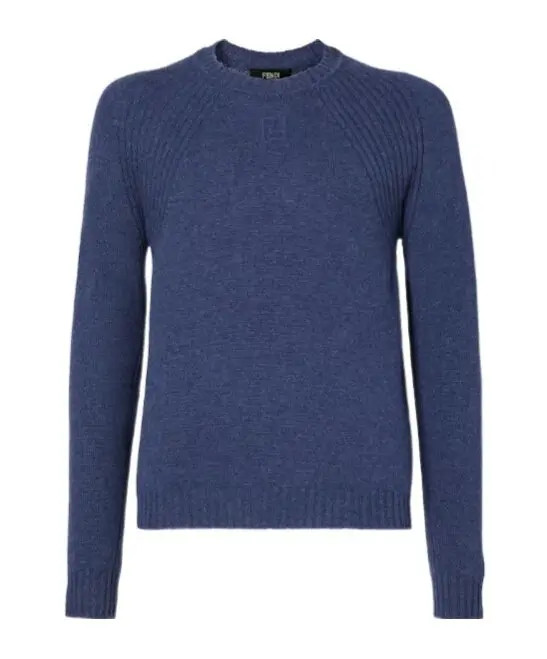 Fendi Ff Cashmere Jumper - Blue