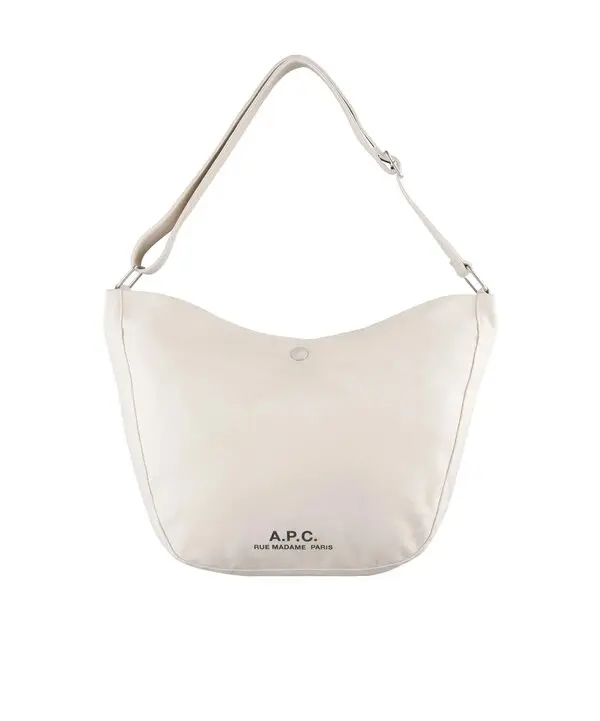 A.p.c. Logo Printed Crossbody Bag - White