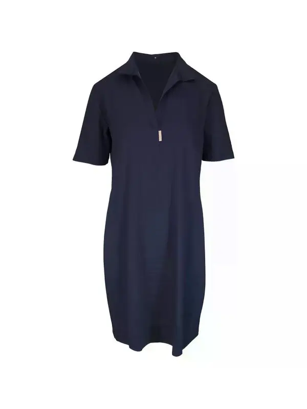 PETER COHEN Paola Short-sleeve Polo Mini Dress - Blue