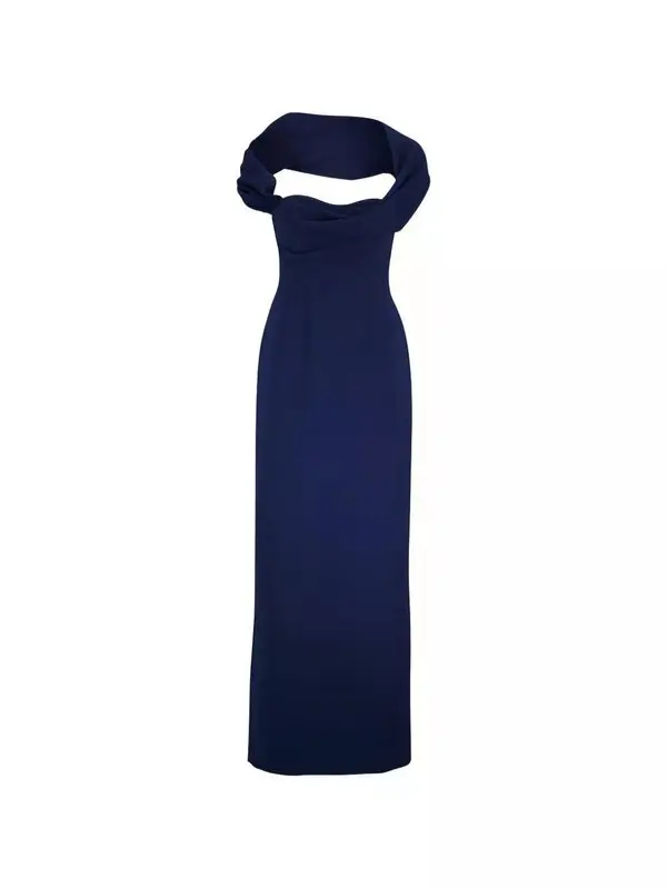 Carolina Herrera Sofia Off-shoulder Maxi Dress - Blue
