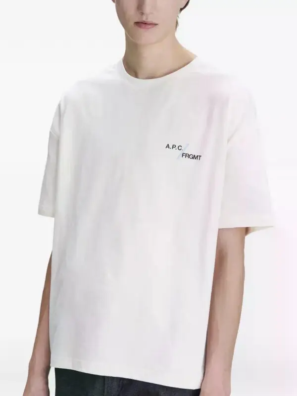 A.p.c. Round-neck Short-sleeve T-shirt - Neutrals