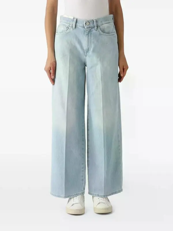 PT TORINO Pressed Crease Wide-leg Jeans