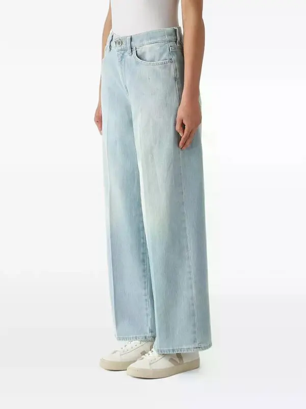PT TORINO Pressed Crease Wide-leg Jeans