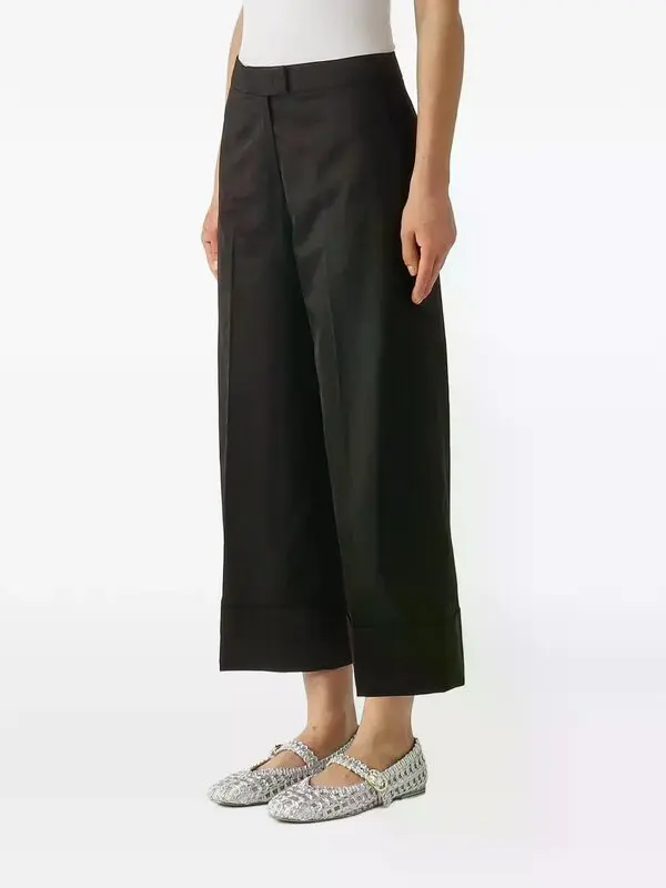PT TORINO Tailored Trousers With Turned-up Cuffs - Black