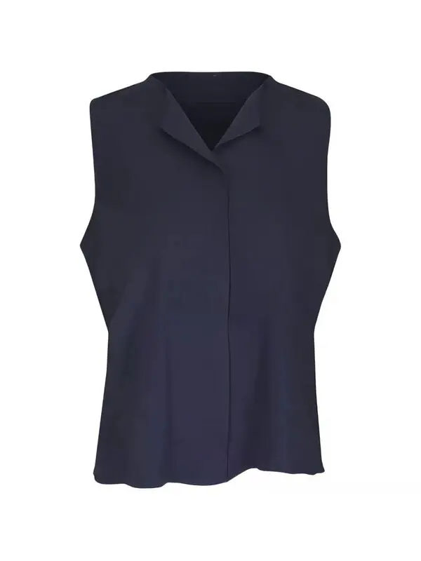 PETER COHEN Sleeveless Notched-collar Blouse