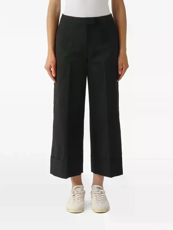 PT TORINO Wide Leg Pressed Crease Trousers