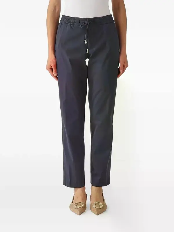 PT TORINO Navy Drawstring Waistband Trousers - Blue