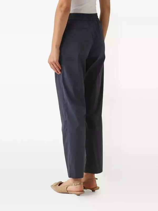 PT TORINO Navy Drawstring Waistband Trousers
