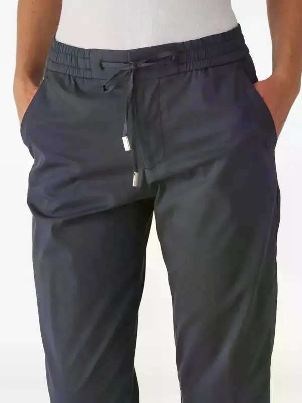 PT TORINO Navy Drawstring Waistband Trousers