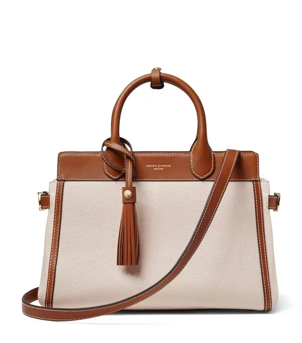 ASPINAL OF LONDON Savannah Leather Top Handle Bag - Neutral