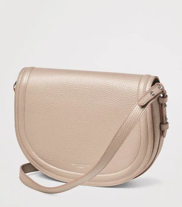 ASPINAL OF LONDON Leather Stella Cross-body Satchel - Neutral